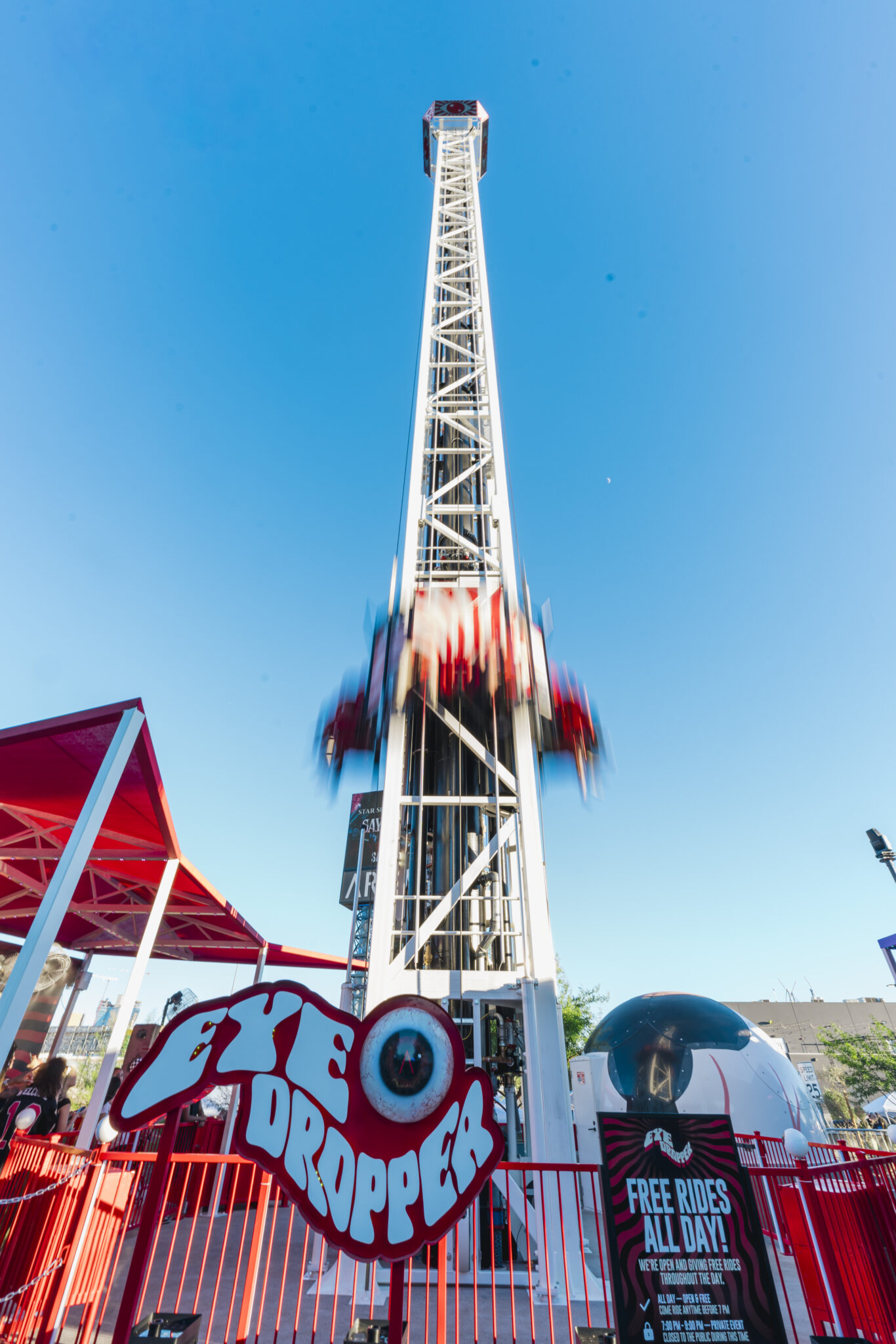 AREA15 Debuts 200-Foot Tall Eye Dropper Tower Ride